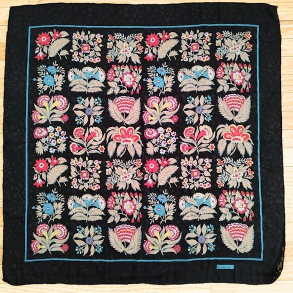 Givenchy | Accessories | Givenchy Vintage Floral Silk Scarf Lg 34 ...